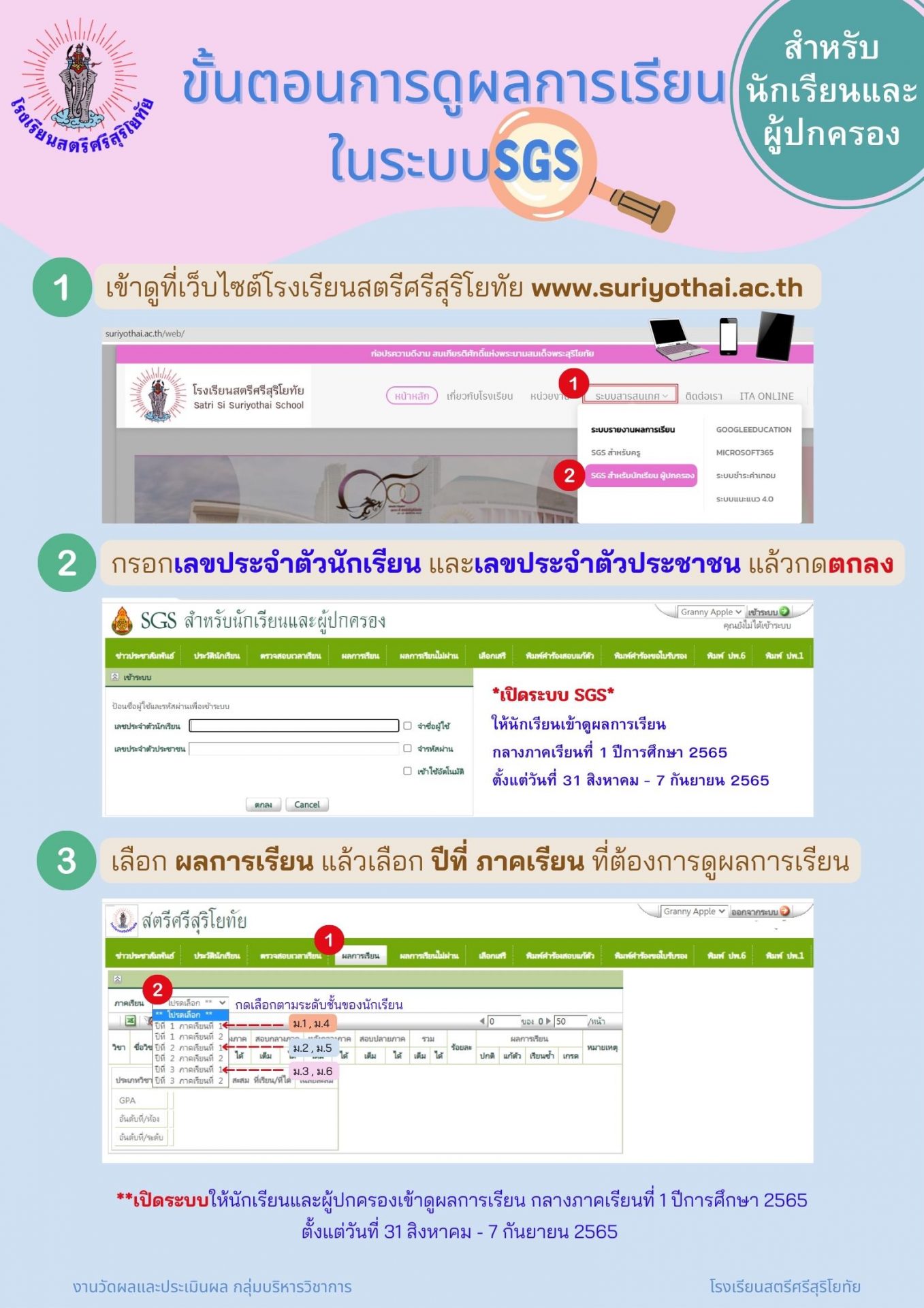 SGSสำหรับนักเรียน – โรงเรียนสตรีศรีสุริโยทัย | SATRI SI SURIYOTHAI SCHOOL